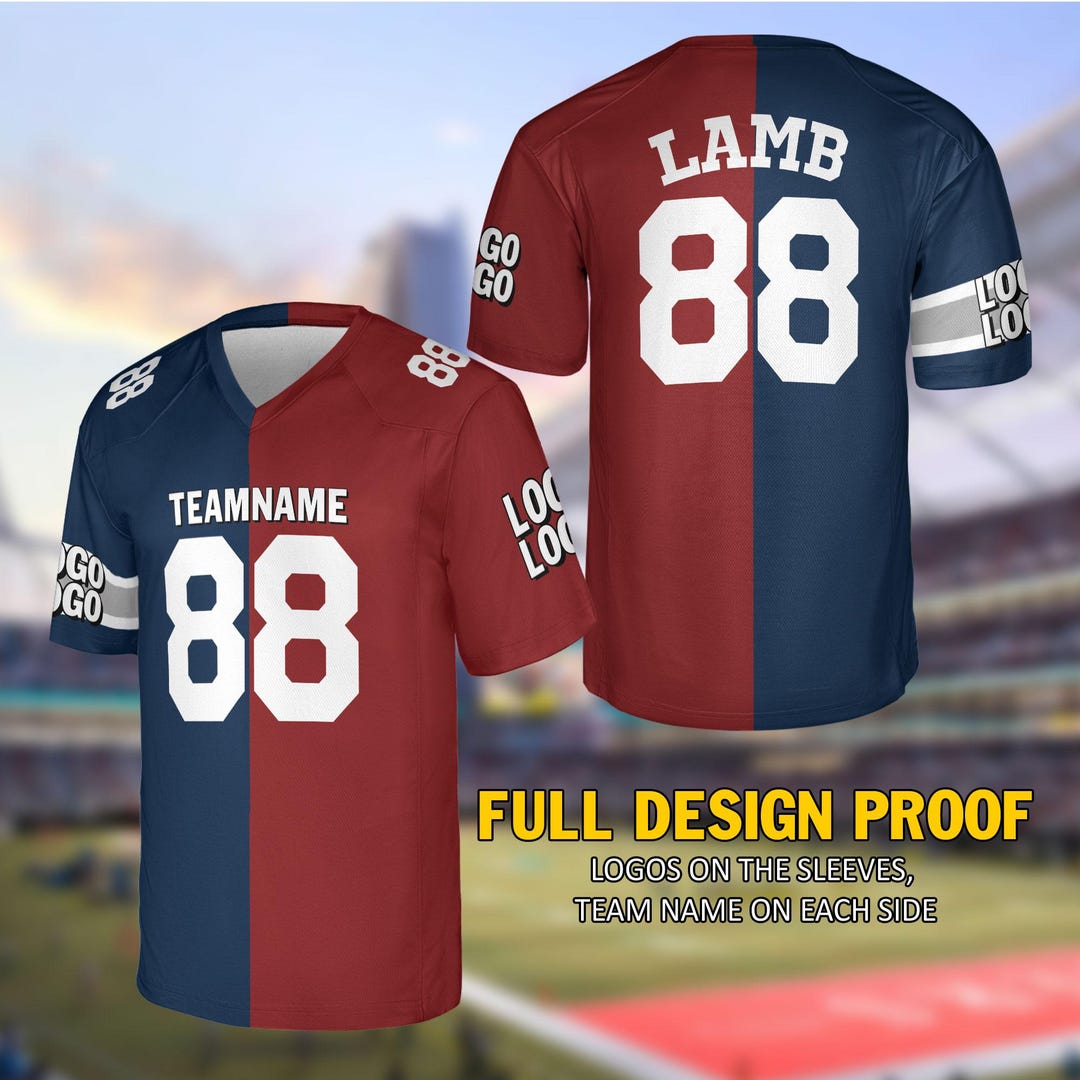 Lamb Split Football Jersey, Ceedee Two Football Team Jersey, Football ...