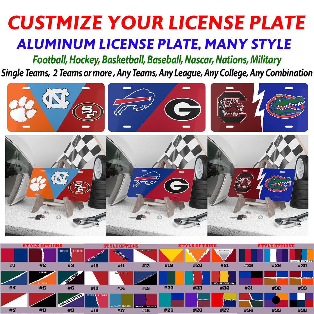 Custom Sports Team License Plates at Mikayla Gascoigne blog