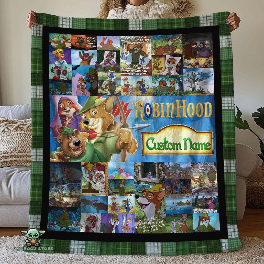 Custom Robin Hood 1973 Pictures Collage Blanket, Robin Hood 1973 ...