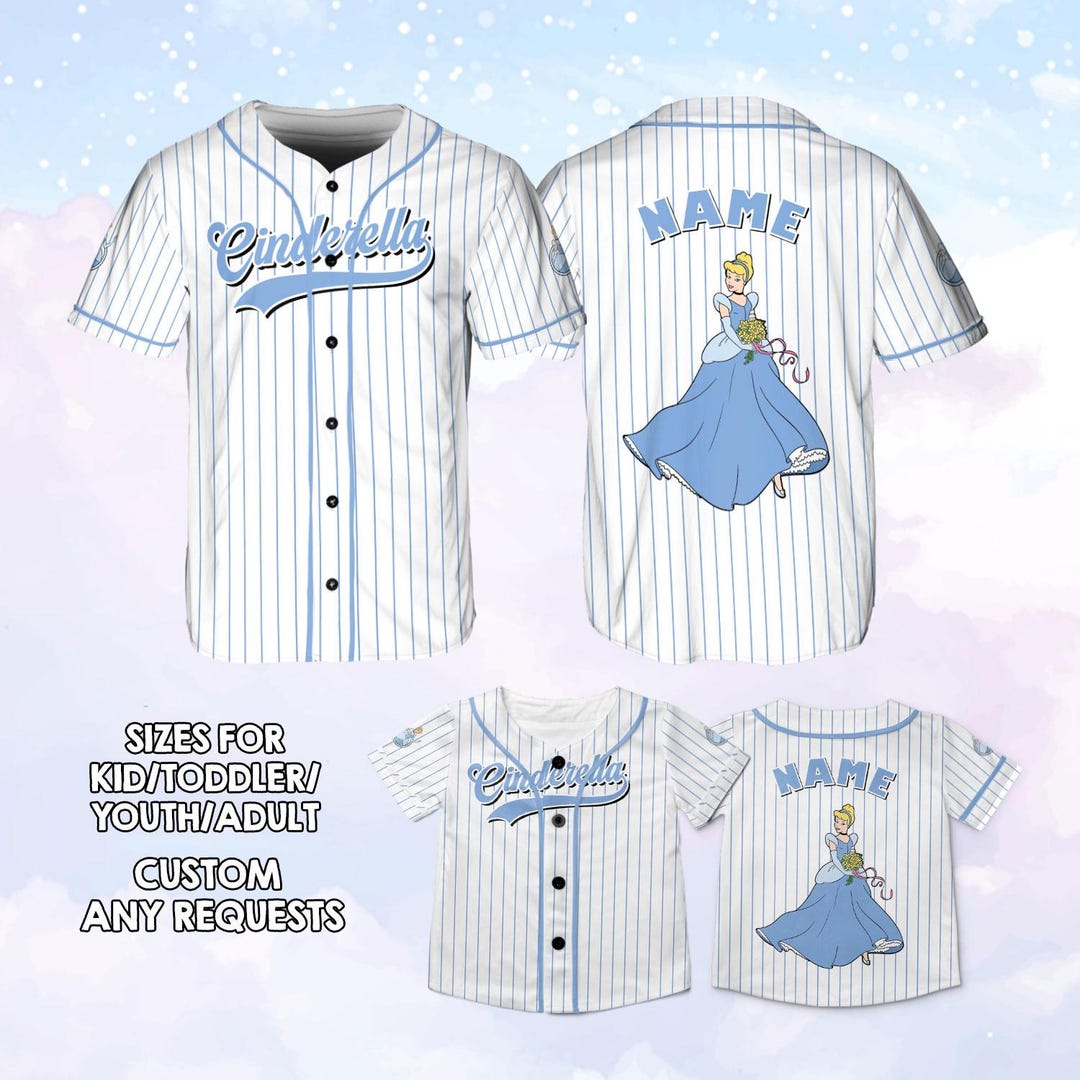 Custom Name Cinderella Baseball Jersey, Cinderella Matching Family ...