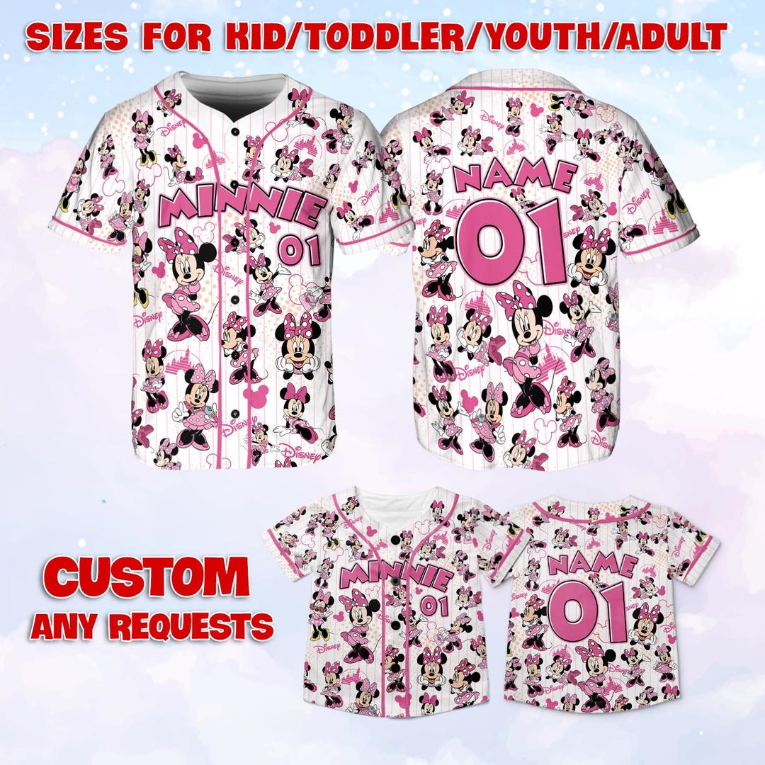 Personalized Minnie Mickey and Friends Jersey, Disney Mickey and ...