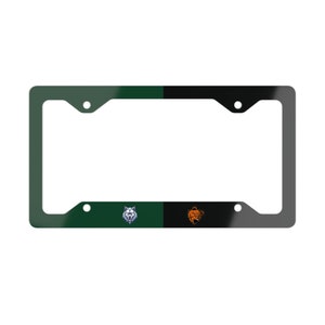 Customized House Divided License Plate Frame, Hockey Team Car License ...