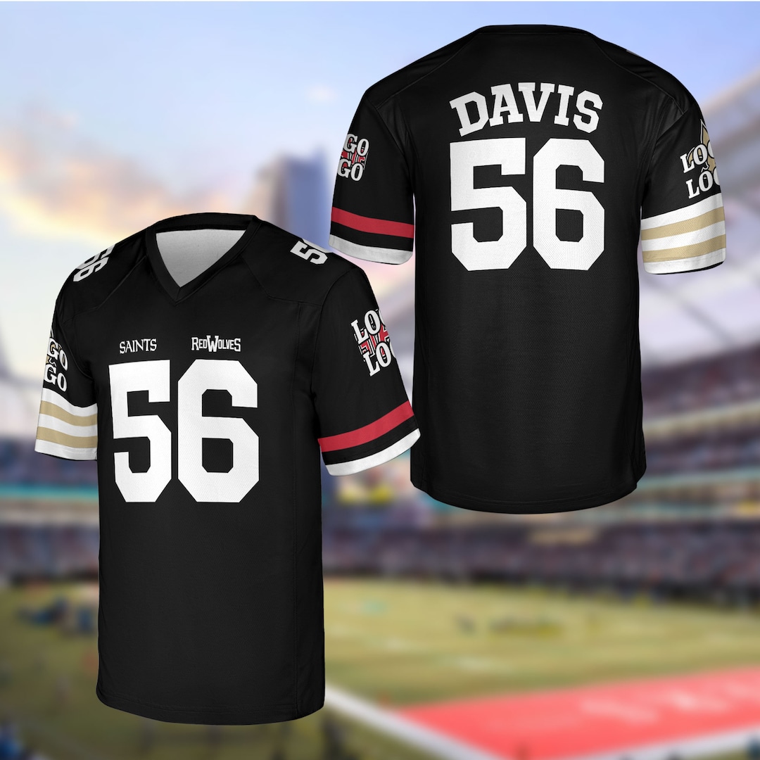 Davis Split Football Jersey, Demario Two Football Team Jersey, Football ...