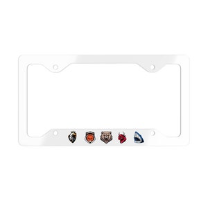 Customized House Divided License Plate Frame, Hockey Team Car License ...