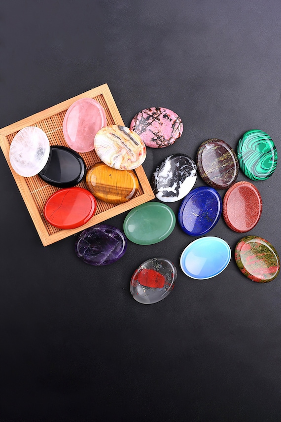 Anti Anxiety Crystal Worry Stone Natural Gemstone Worry - Etsy