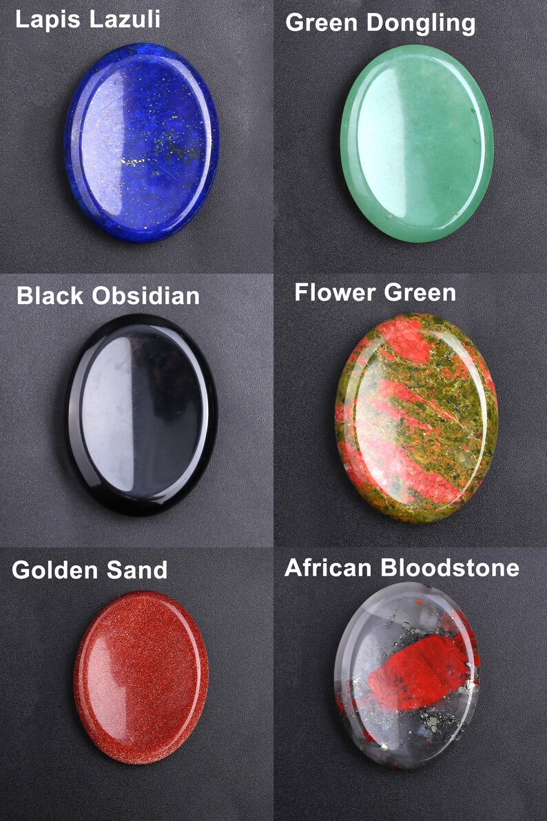 Anti Anxiety Crystal Worry Stone Natural Gemstone Worry - Etsy