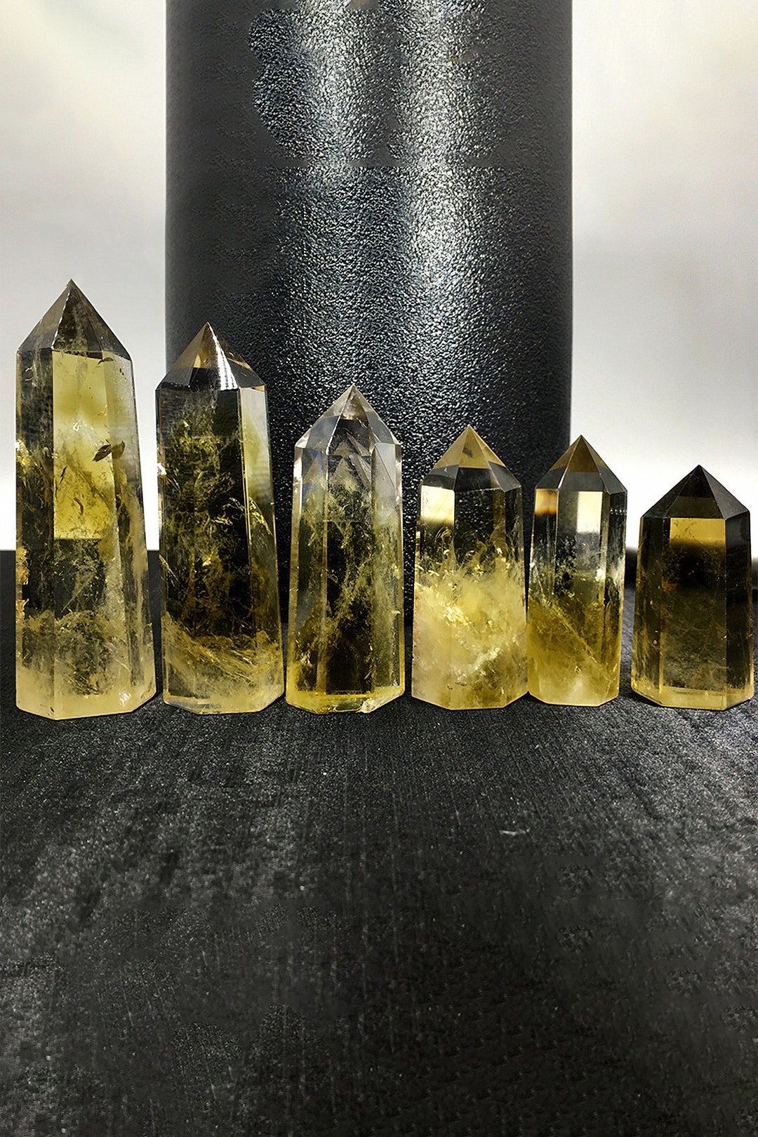 Natural Citrine Column Brazilian Citrine Column Crystal - Etsy