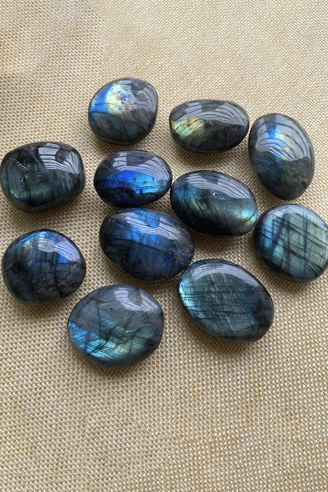High Flash Rainbow/blue Labradorite Worry Stone, Labradorite Worry ...