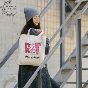 RBT Canvas Tote Bag Gift Custom Analyst Behavior Therapist Custom Bag ...