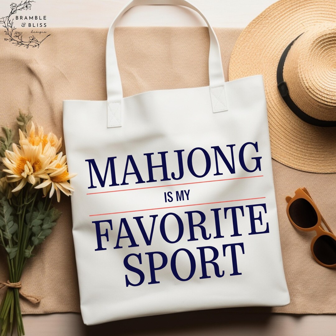 Custom Mahjong Bag for Mahjong Set, Favorite Sport Mahjong Gift Tote ...
