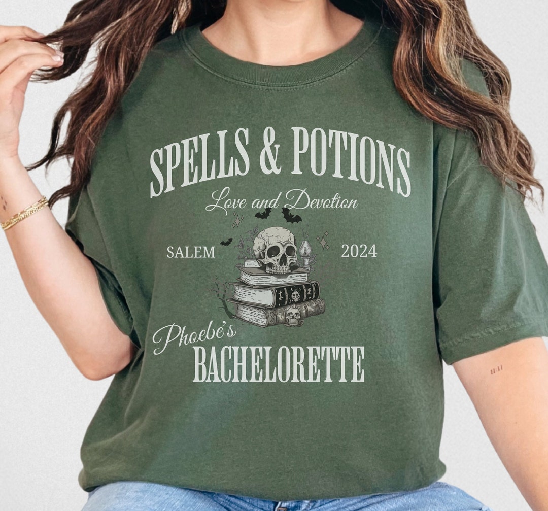 Spells and Potions Halloween Bachelorette Shirt Witchy Salem Shirt ...