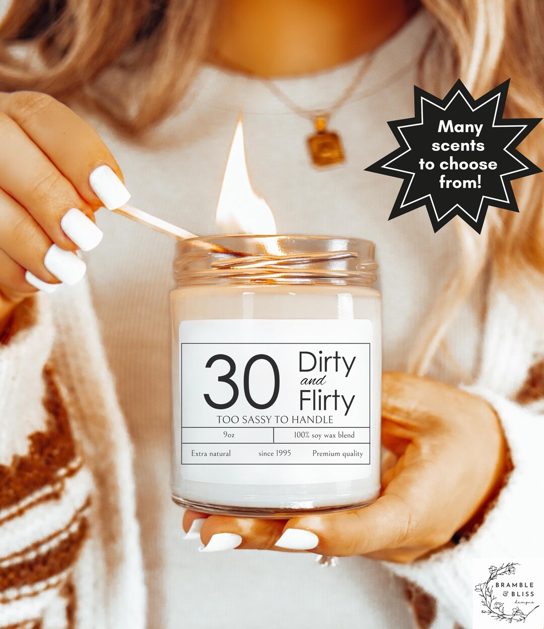 Milestone Birthday Candle 30th Dirty Thirty Funny Happy Thirtieth ...