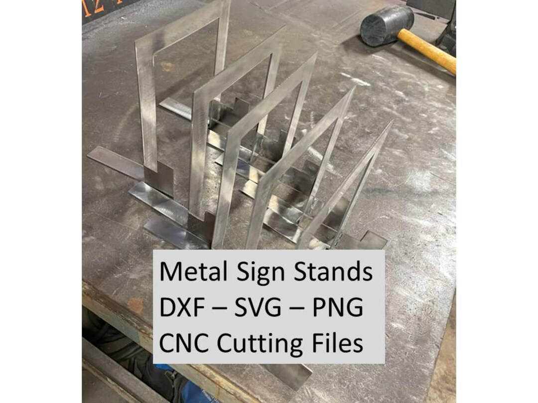 Digital Download Metal Sign Stand, DXF SVG Files to Cut and Display ...