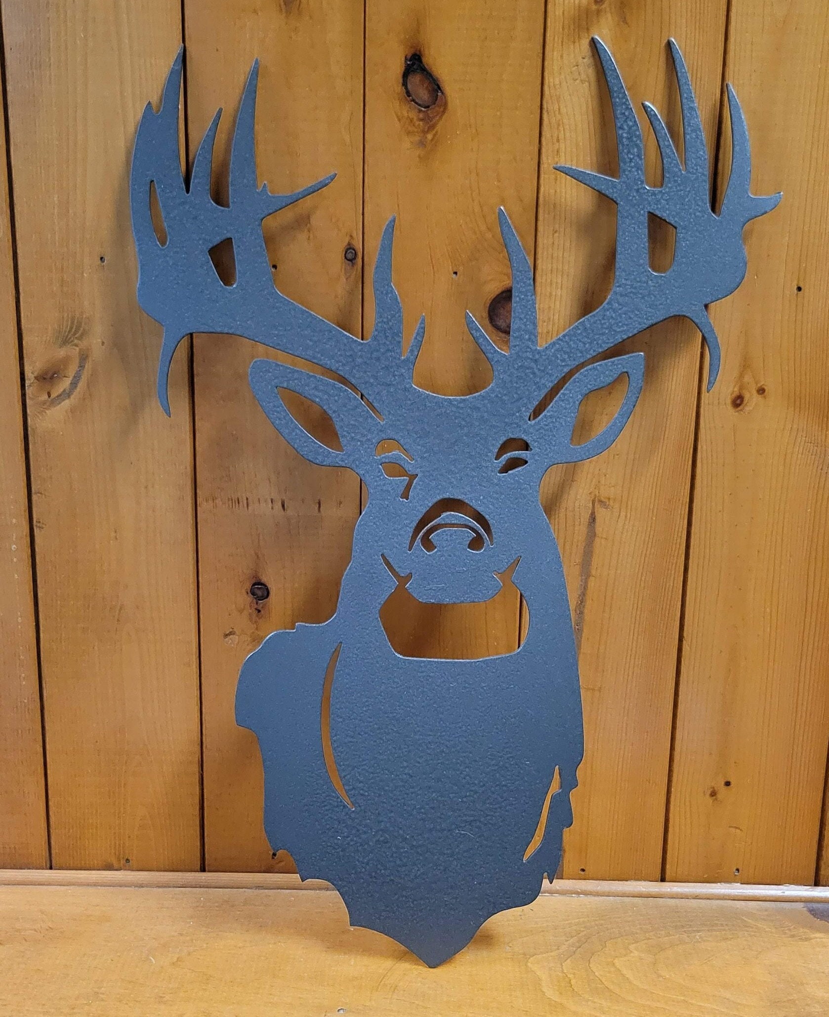 Brown Metal Stag Head
