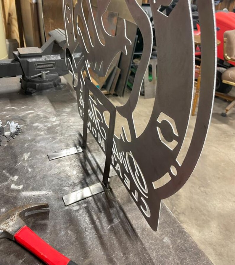 Digital Download Metal Sign Stand, DXF SVG Files to Cut and Display ...