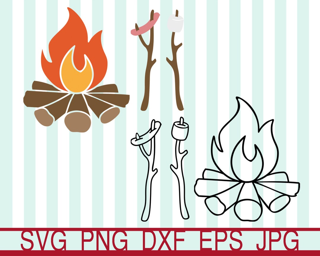 Camp Fire Svg, Campfire Svg, Bonfire Svg, Fire Svg, Camping Svg ...