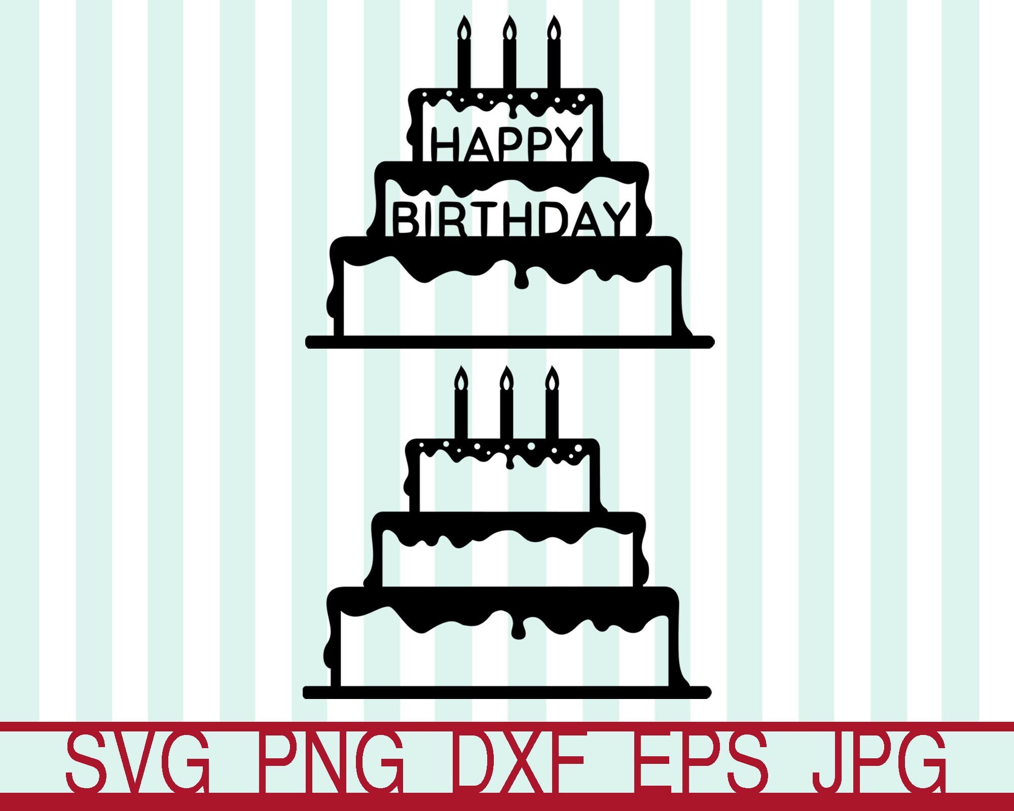 Happy Birthday Svg Birthday Cake Svg Cake Svg Cake Clipart - Etsy