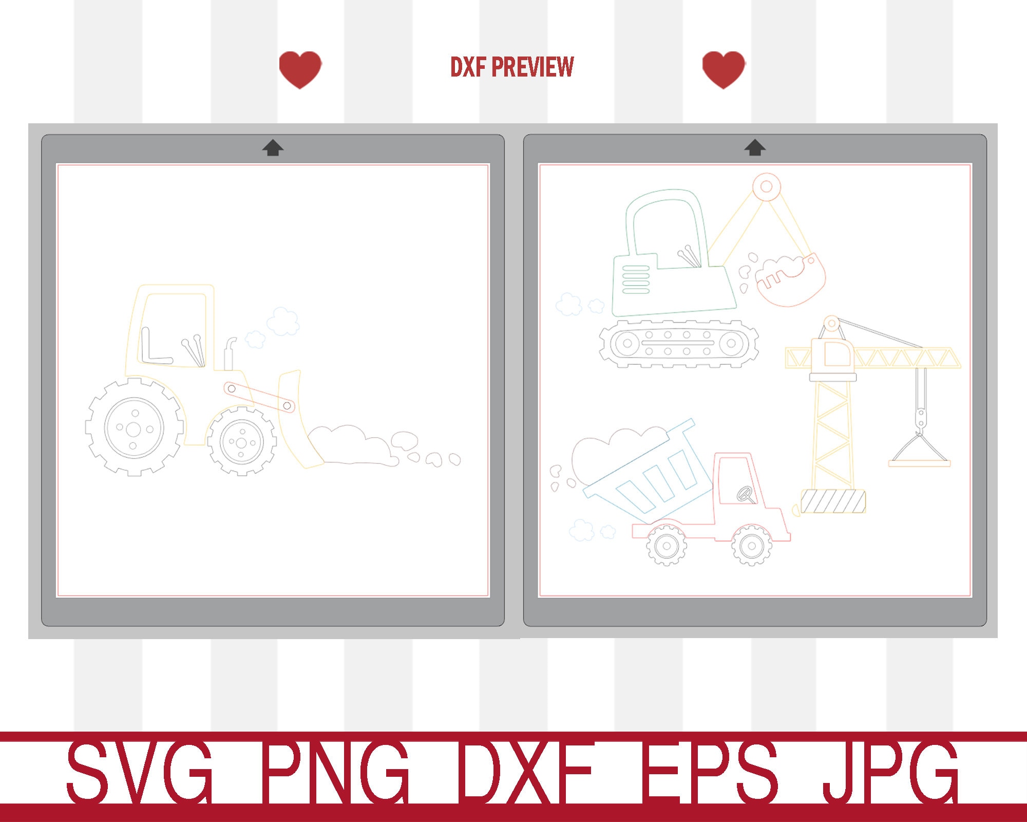 Construction Vehicles Svg Construction Truck Svg Digger Svg - Etsy