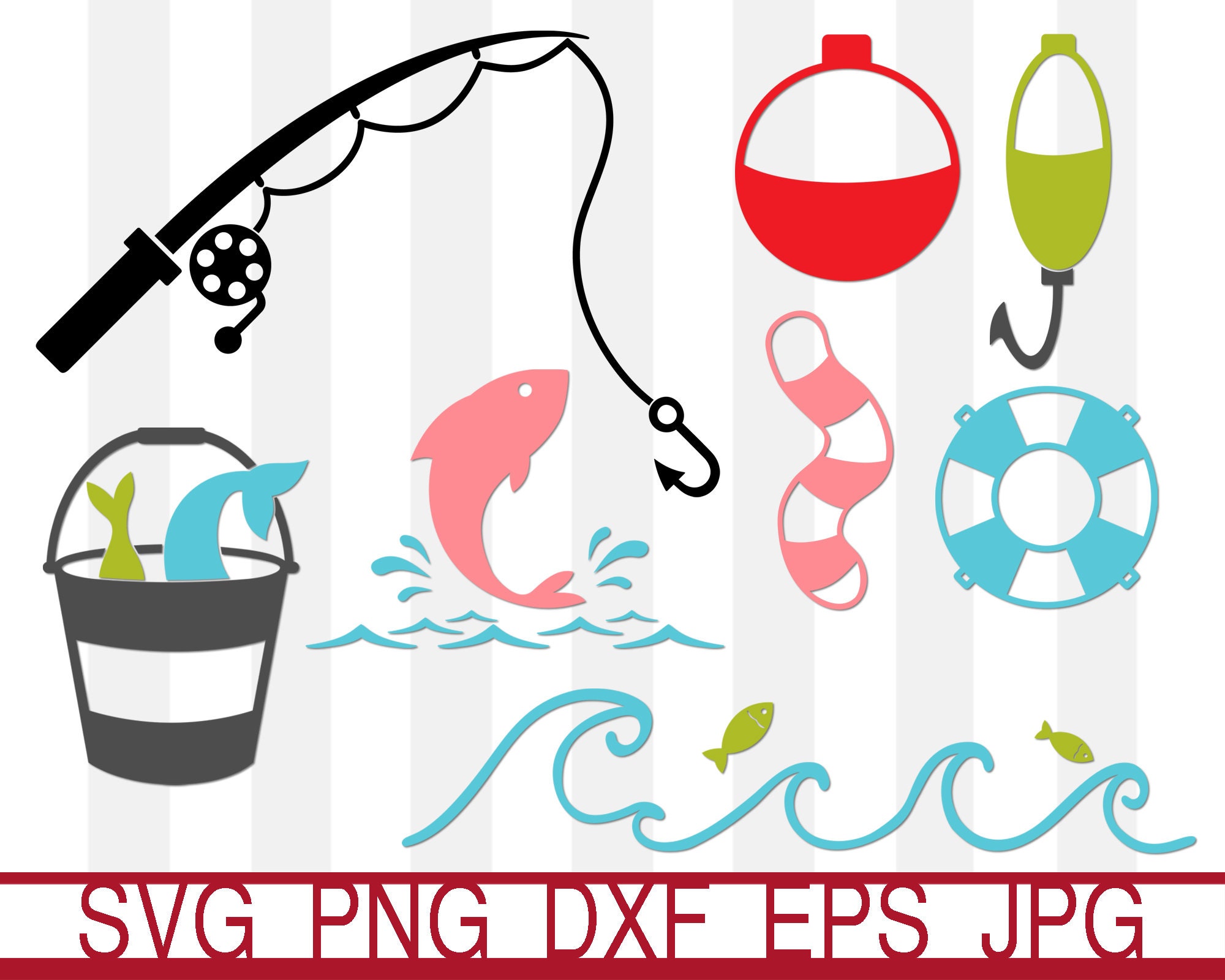Fishing Svg Kid Fishing Svg Fish Svg Fishing Pole Svg Hook - Etsy