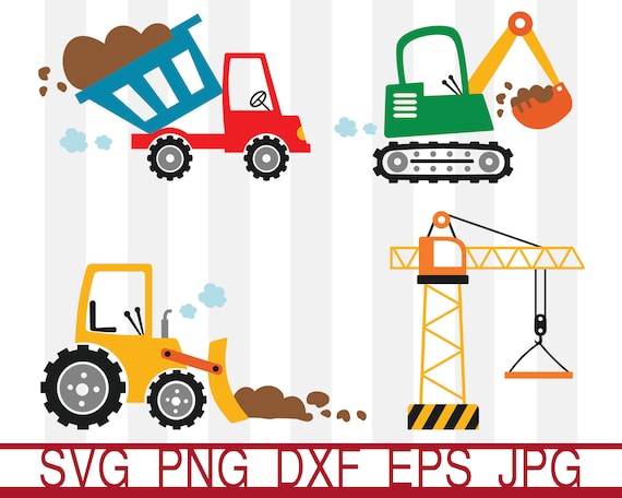 Construction Vehicles Svg Construction Truck Svg Digger Svg - Etsy