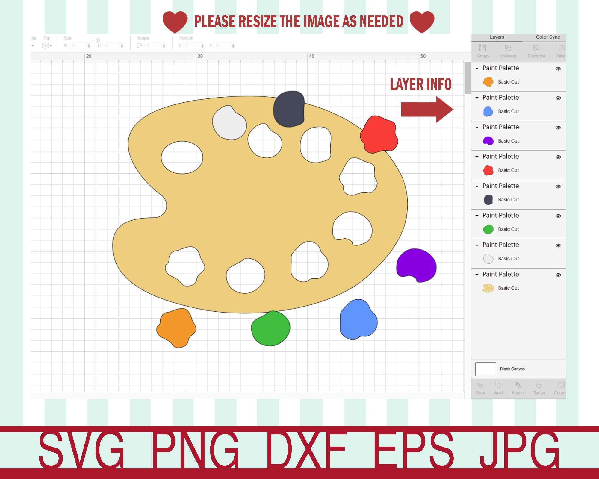 Paint Brush Svg Paint Palette Svg Color Palette Svg Art | Etsy Canada