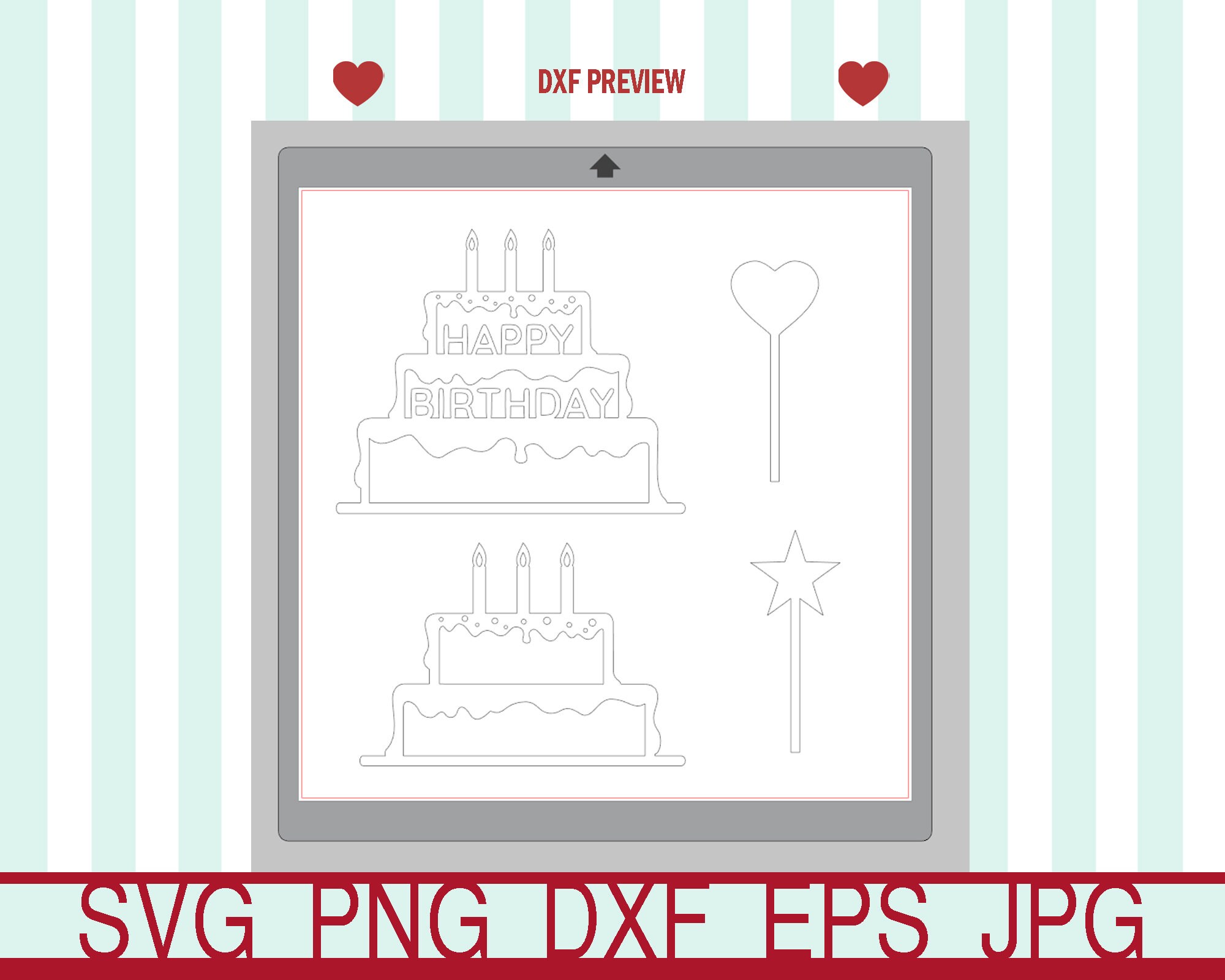 Happy Birthday Svg Birthday Cake Svg Cake Svg Cake Clipart - Etsy