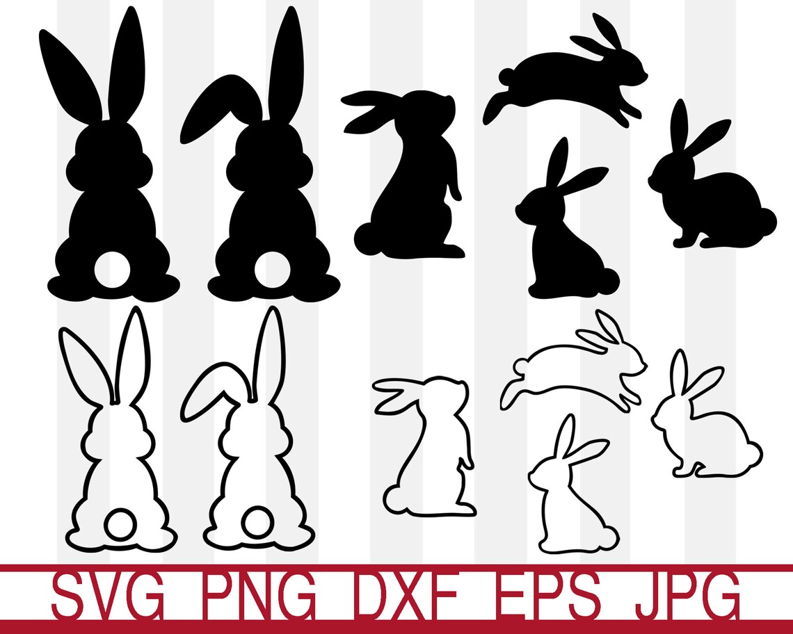 Easter Bunny Shape Svg Rabbit Svg Bunny Svg Bunny Shape | Etsy