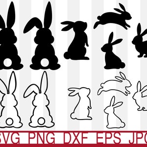 Easter Bunny Shape Svg, Rabbit Svg, Bunny Svg, Bunny Shape Svg, Rabbit ...
