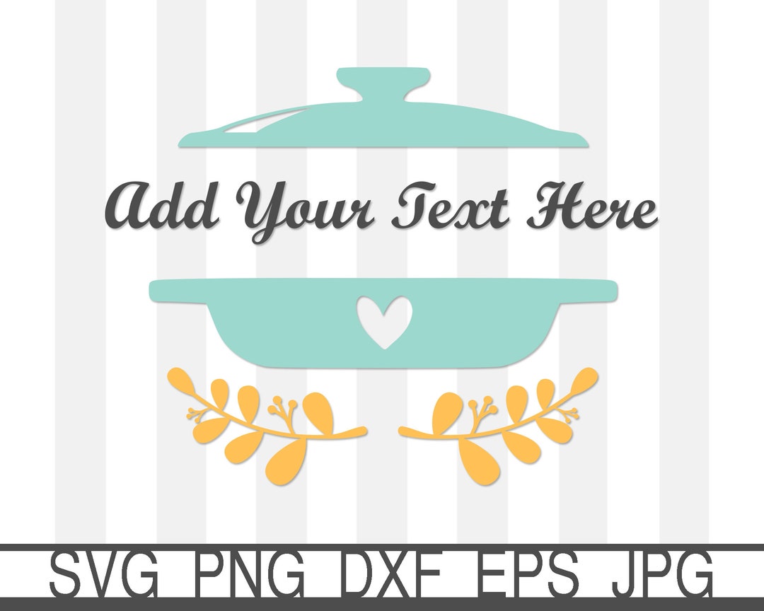 Kitchen Pot Svg, Roaster Pan Svg, Split Monogram Svg, Kitchen Sign Svg ...