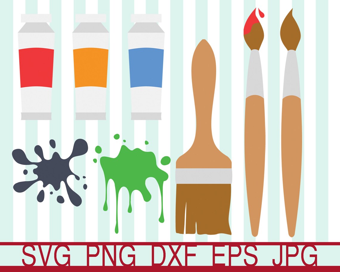 Paint Brush Svg Paint Palette Svg Color Palette Svg Art | Etsy Canada