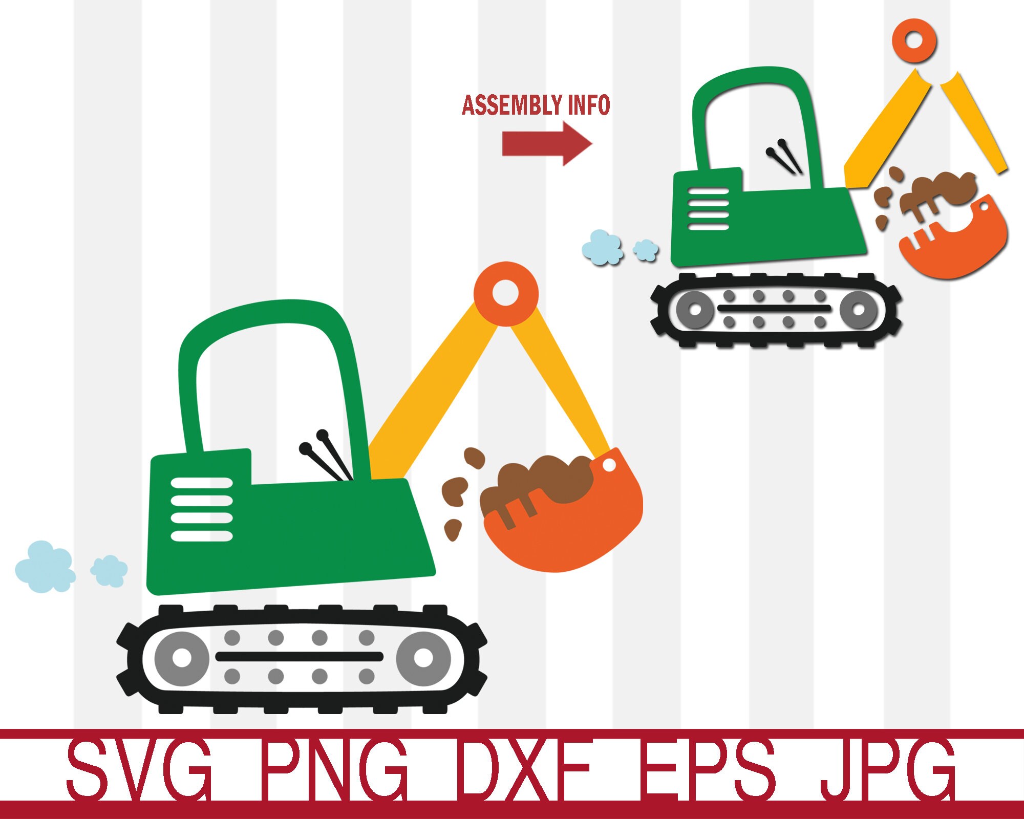 Construction Vehicles Svg Construction Truck Svg Digger Svg - Etsy