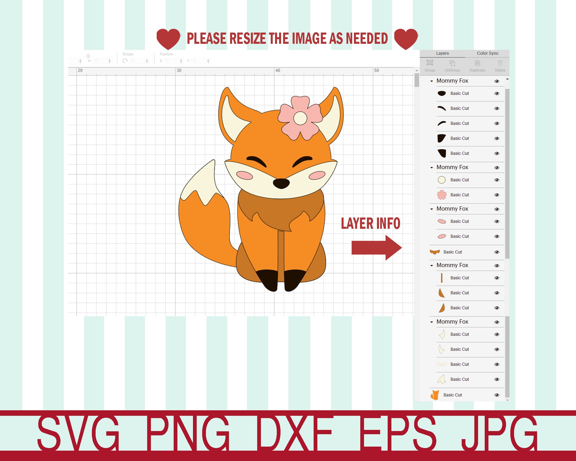 Mommy Fox and Baby Fox Fox Svg Foxes Svg Cute Fox Svg | Etsy