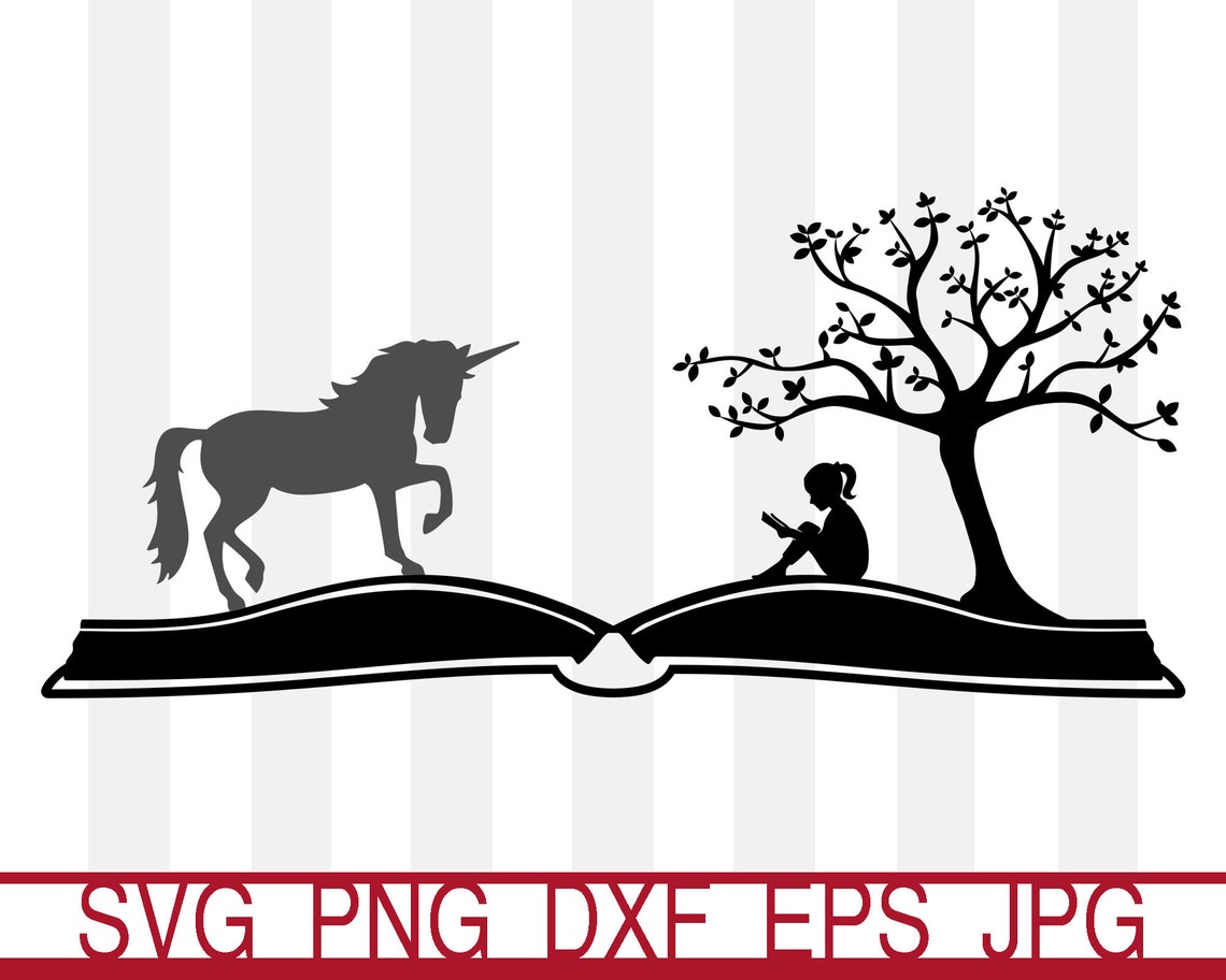 Book Svg Kids Book Svg Girl With a Book Svg Girl Silhouette - Etsy Canada