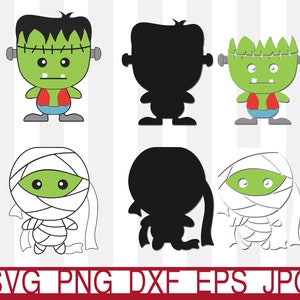 Halloween Monsters Svg, Witch, Pumpkin Monster, Mummy, Vampire, Reaper ...