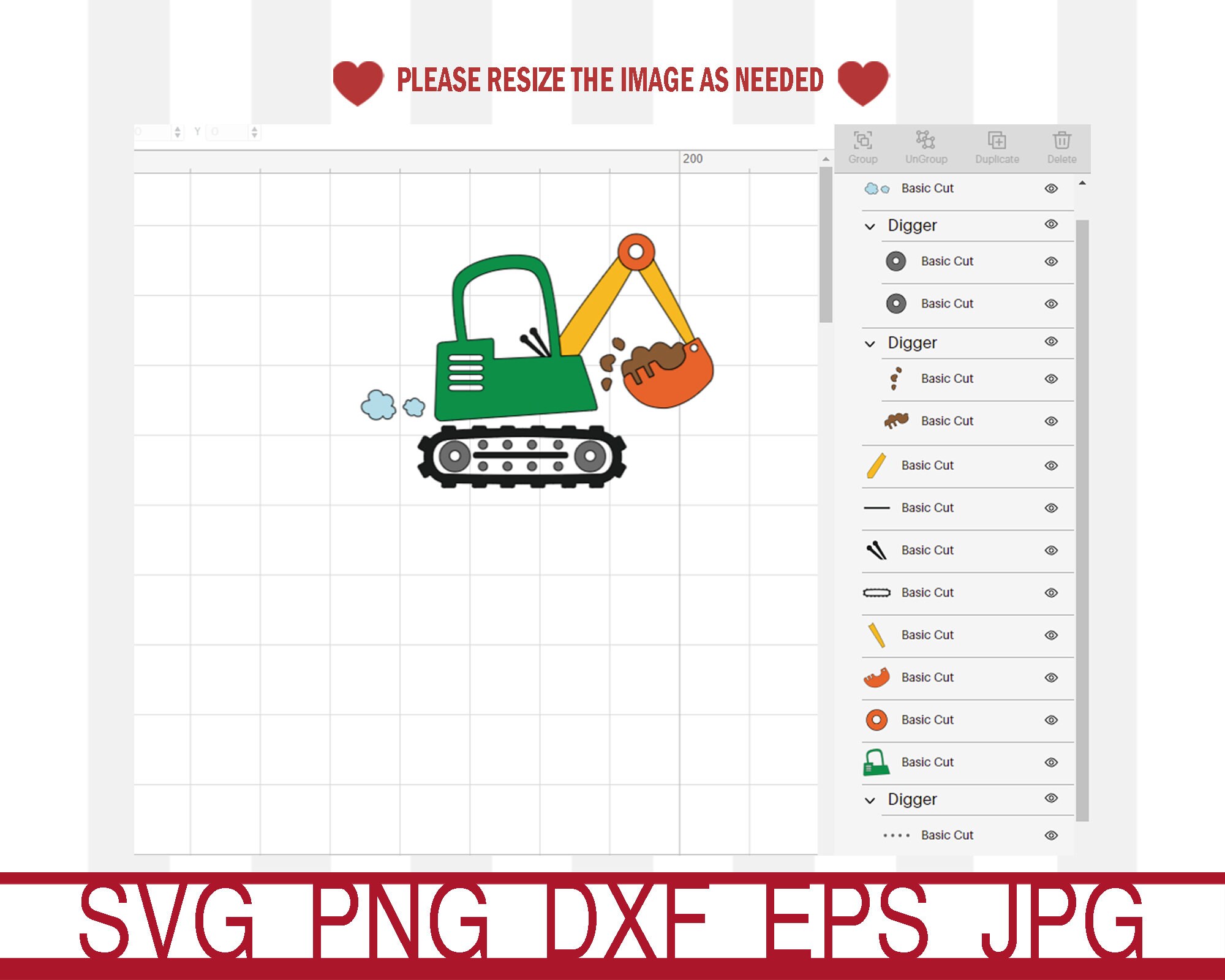 Construction Vehicles Svg Construction Truck Svg Digger Svg - Etsy