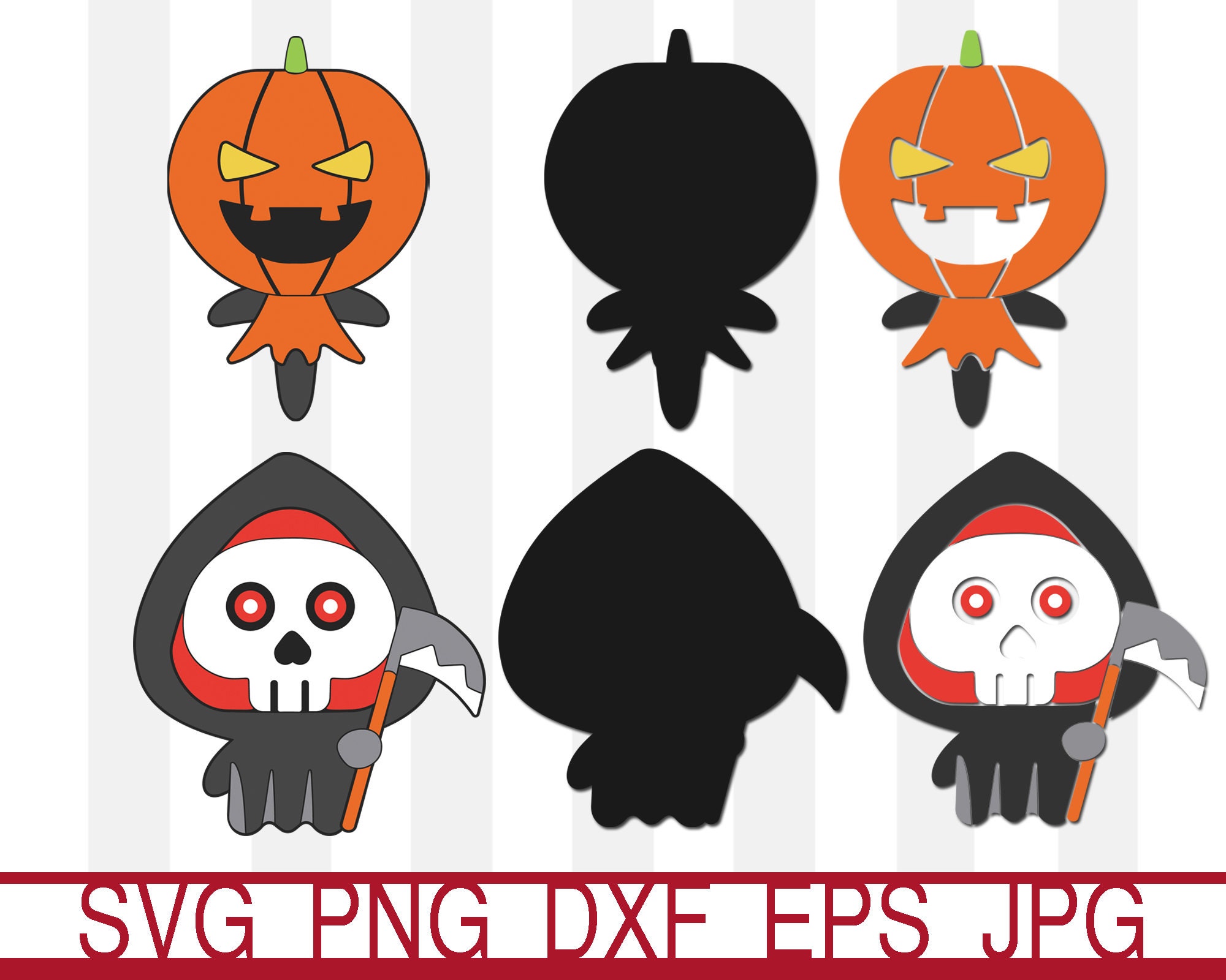 Halloween Monsters Svg Witch Pumpkin Monster Mummy - Etsy
