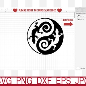 Lizard Svg, Gecko Svg, Yin Yang Svg, Lizard Gecko Two Lizards Yin Yang ...