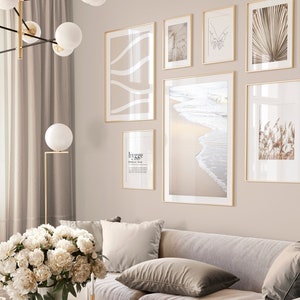 Neutral Wall Art Boho Gallery Wall Set Printable Wall Art - Etsy