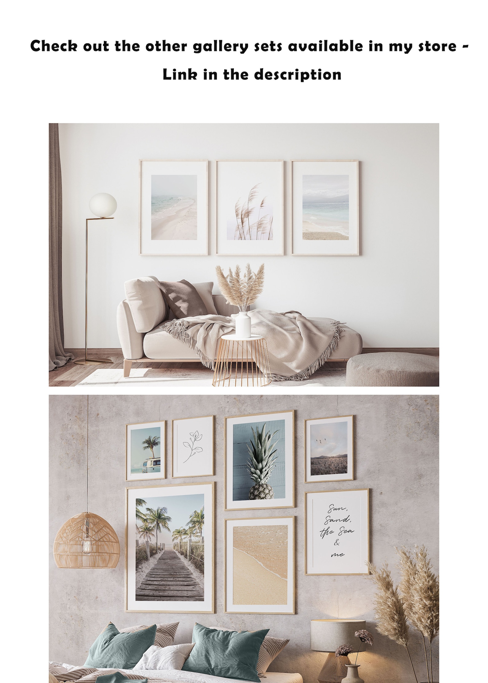 Boho Wall Decor Set Neutral Wall Art Earth Tone Decor - Etsy