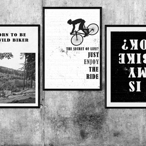 Mountain Bike Art, Cycling Posters Set, Mountain Bike Print, Bike Print ...