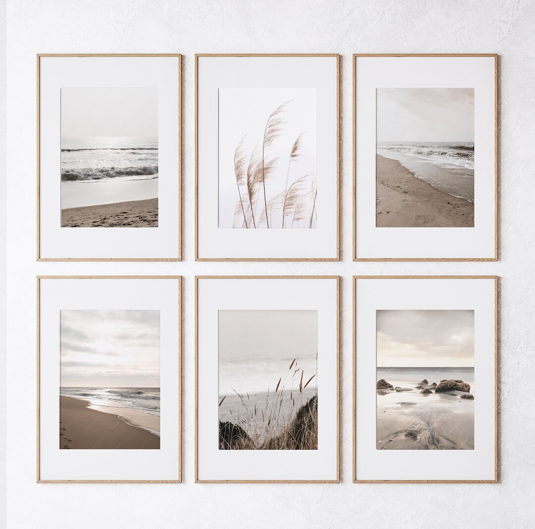 Beach Prints Set, Neutral Wall Art, Nature Prints, Boho Wall Decor ...