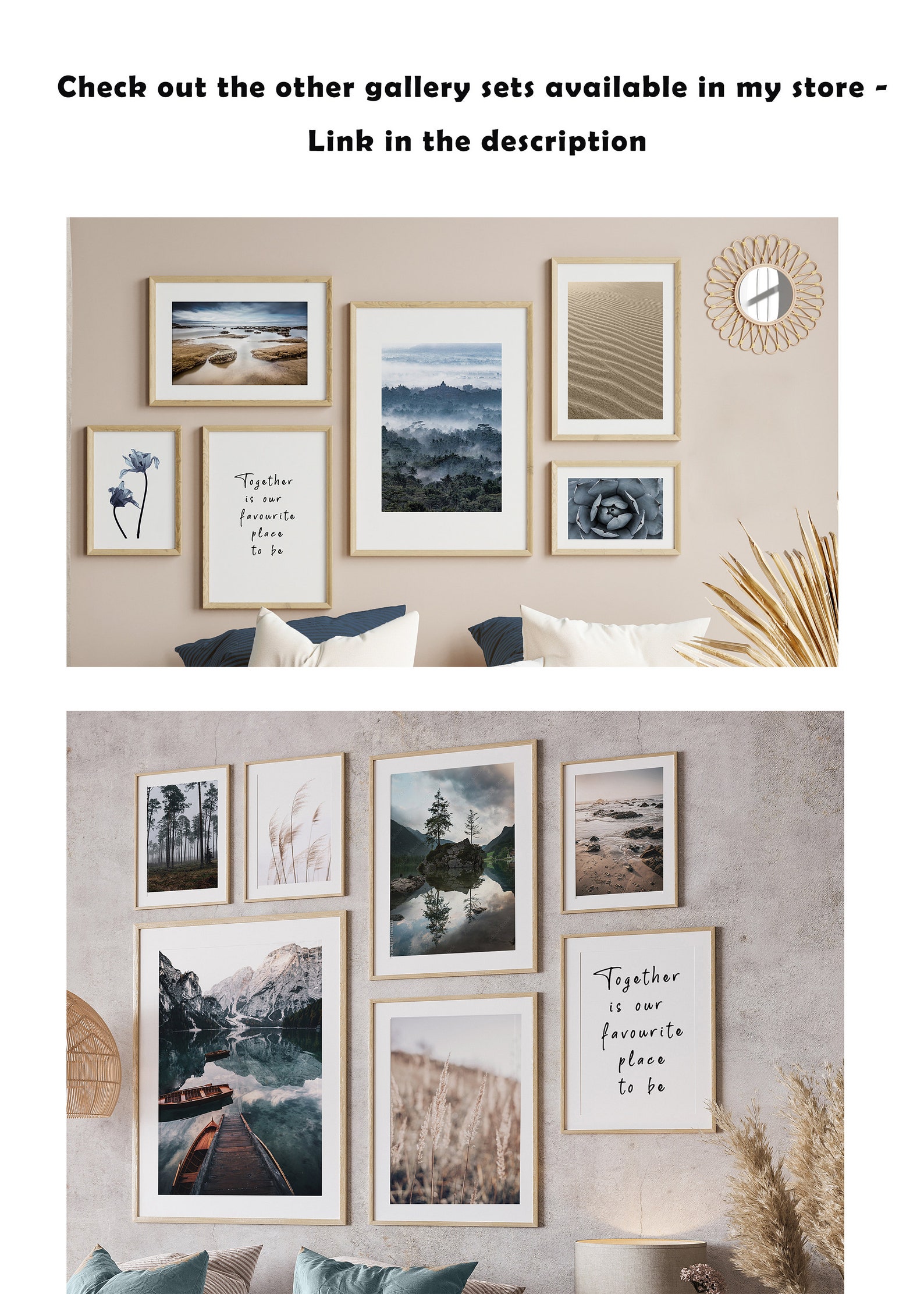 Boho Wall Decor Set Neutral Wall Art Earth Tone Decor - Etsy