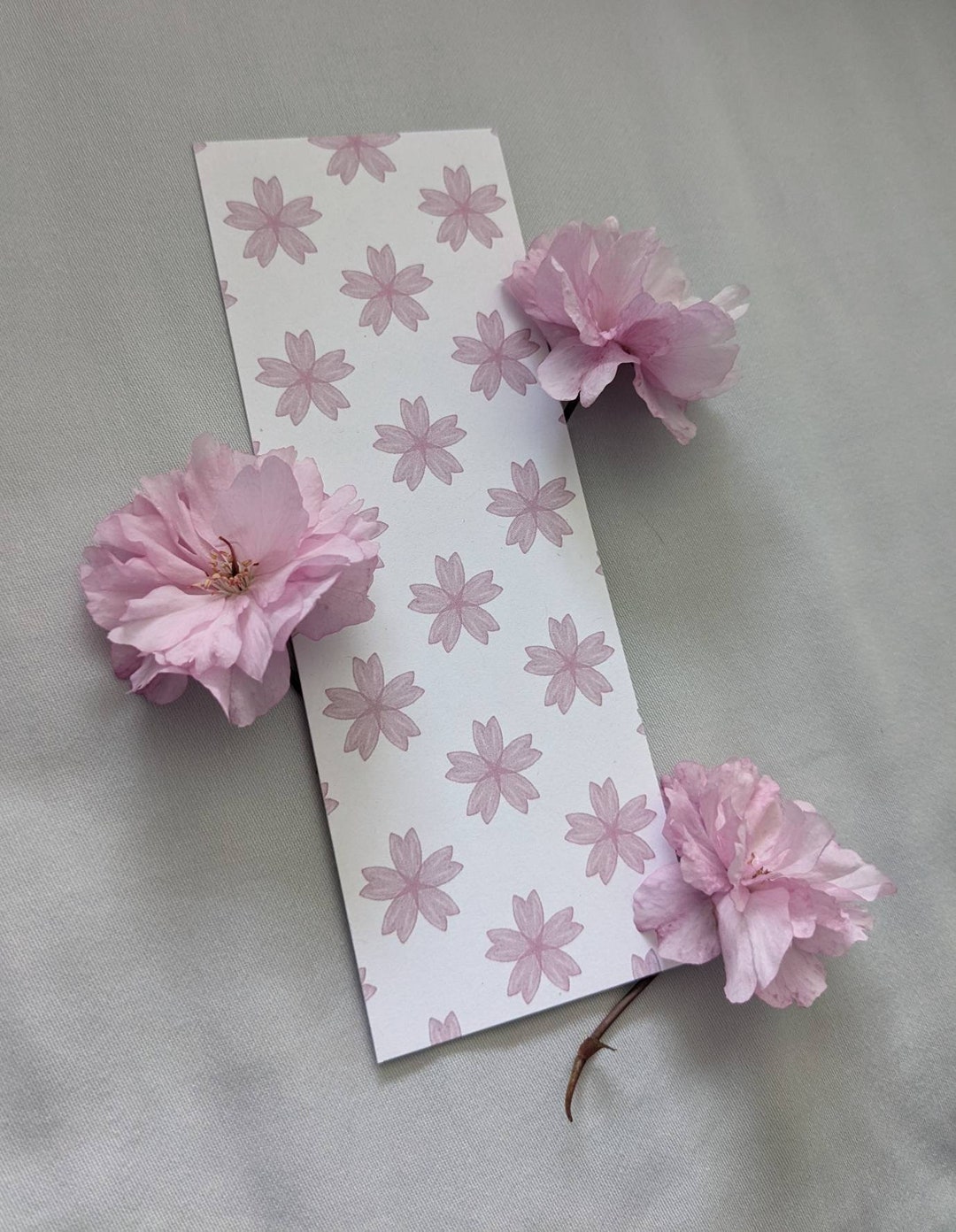 The Sakura Bookmark Cherry Blossom Pink Spring Double - Etsy
