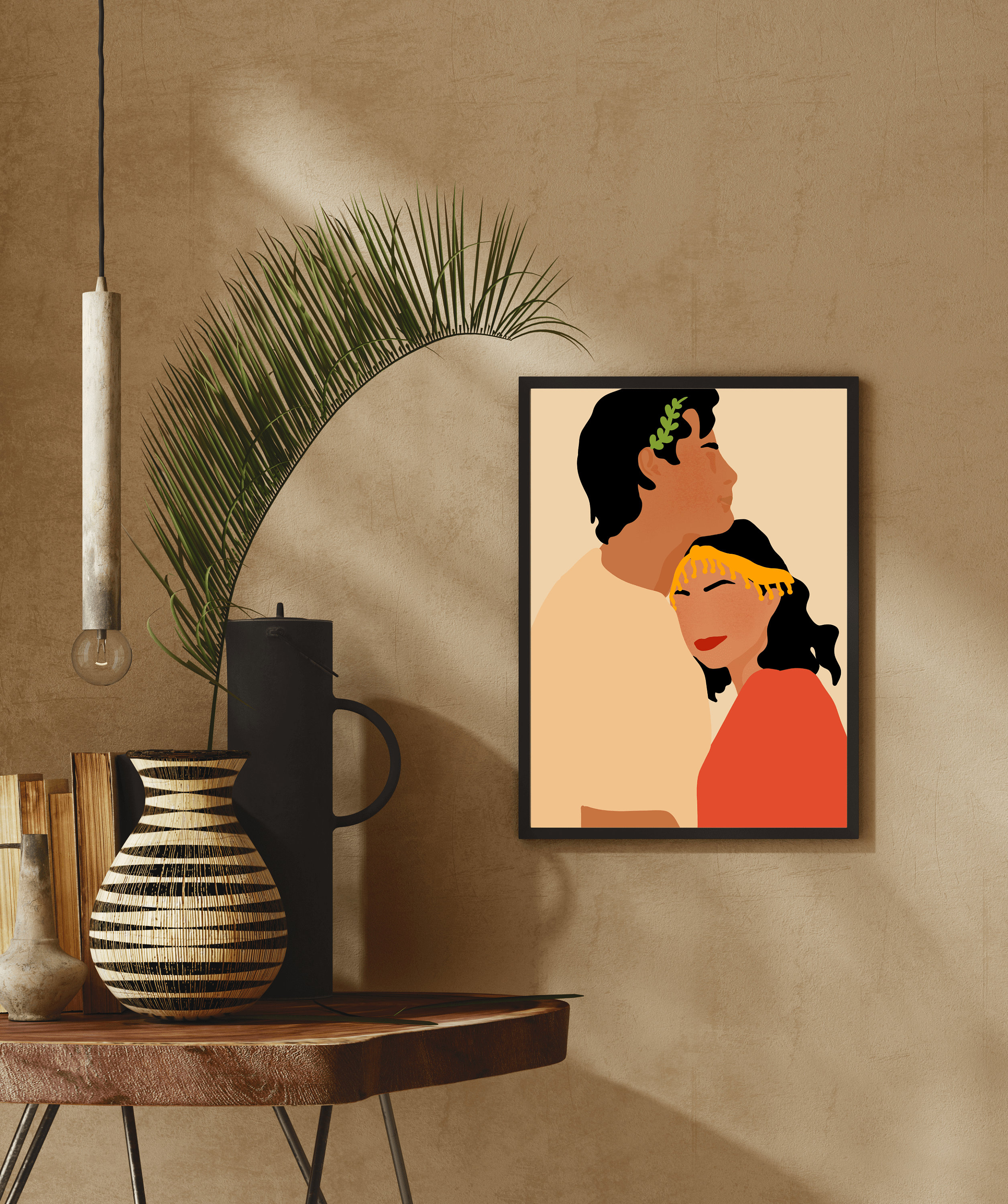 Paris & Helen of Troy Illustration Print, Digital Art, Greek Mythology ...