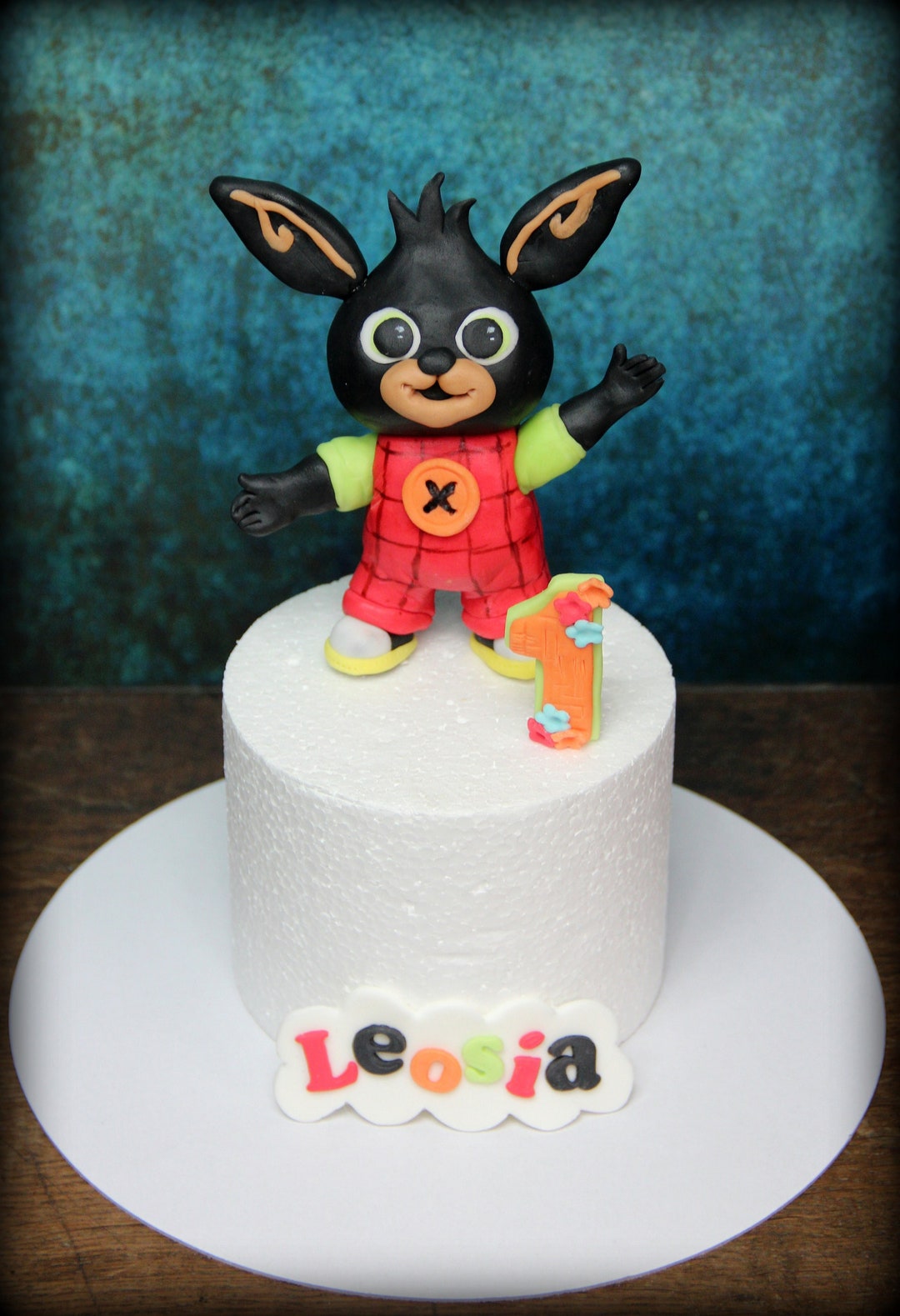Personalised Bing Inspired Handmade Figurine Birthday Cake Topper - Etsy