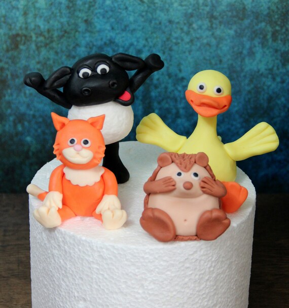 Timmy Time Inspired Handmade 4 Figurines Cake Topper - Etsy