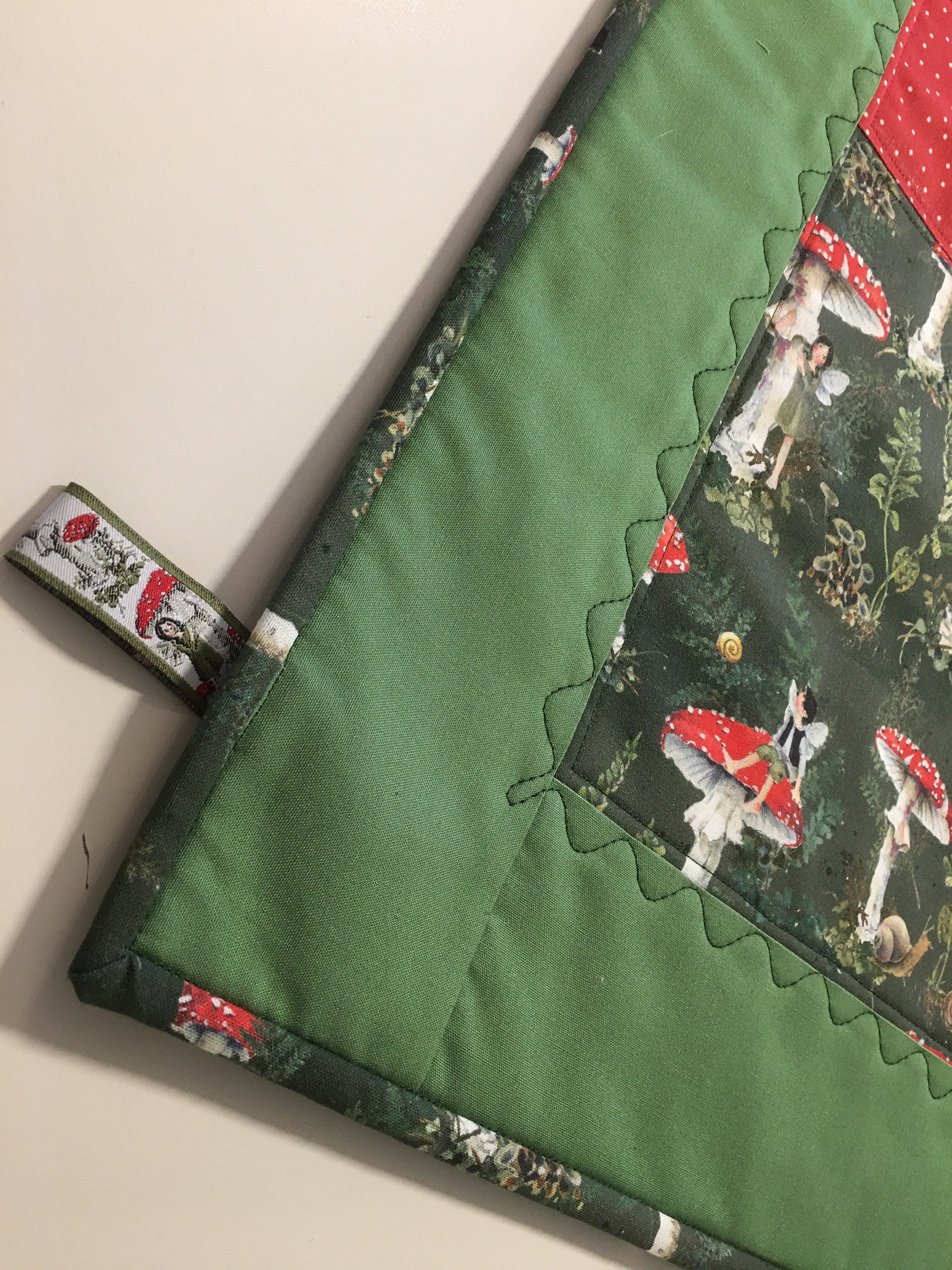 Toadstools With Elves Quilted Table Runner Feature Fabric is - Etsy UK