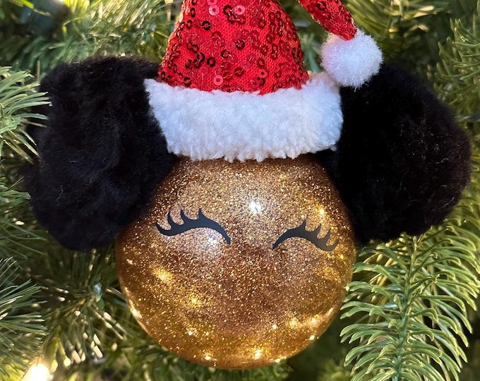 Mocha Dottz Afro Puff Glitter Ornaments, Black Girl Magic, Diva ...