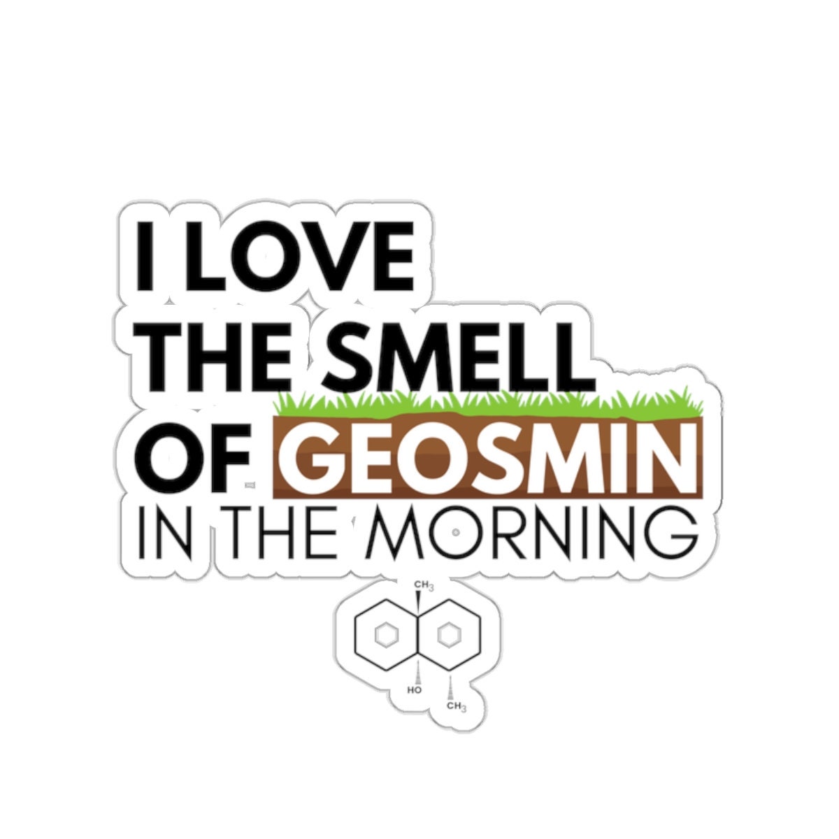 Soil Decal, Geosmin Sticker for Gardening, Agronomist, Farming, Soil ...