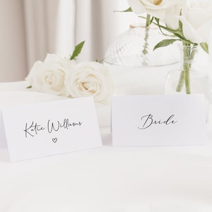 Wedding Place Names | Wedding Table Place Name Cards | Minimal Wedding ...